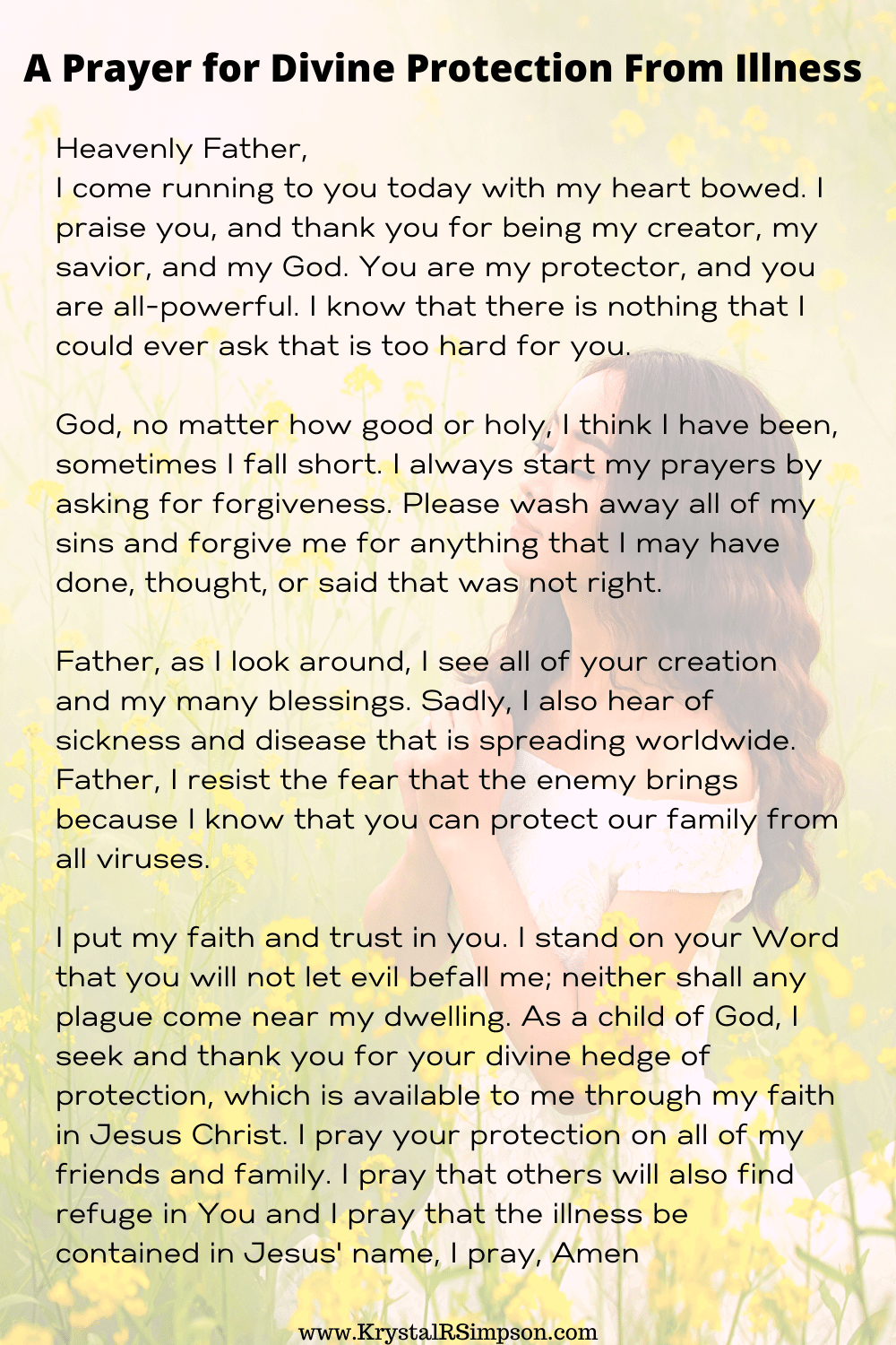 God Can Protect Us From Sickness| Krystal R Simpson